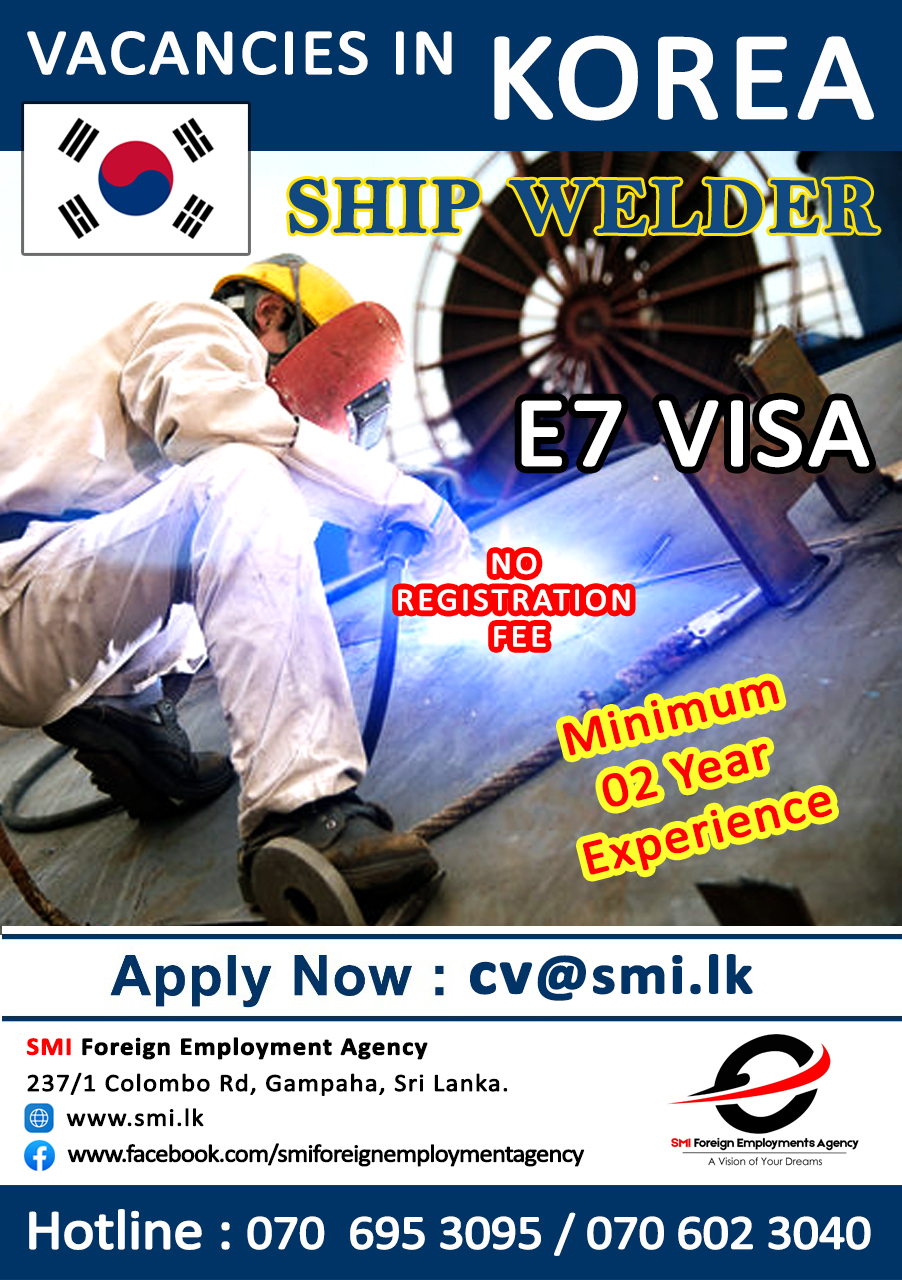 Ship Welder Vacancy In Korea | SMI Foreign Employment Agency